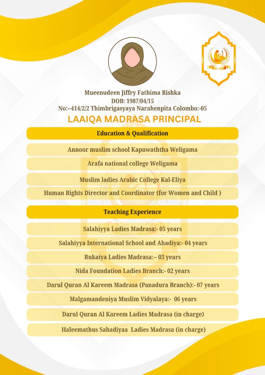 Principal - Laaiqa